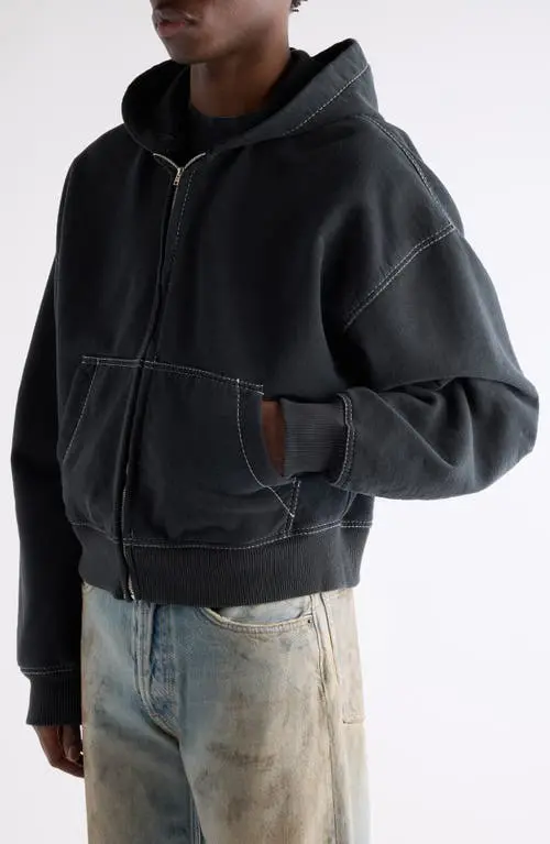 Acne Studios Foscar U Autograph Logo Embroidered Zip Hoodie